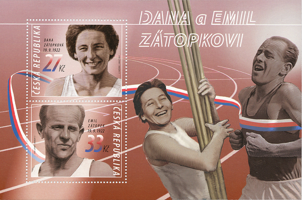 Czech Republic - 2022 Emil Zatopek and Dana Zatopkova, Olympic Medalis – Eastern Europe Postage ...