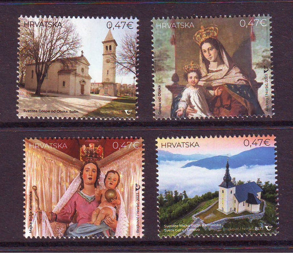 Croatia - 2023 Marian Shrines Solin, Sveta Gora - set of 4 (MNH ...