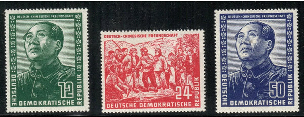 Germany DDR, 1951, Sc. ##82-84, German-Chinese Friendship Mao Tse-Tung ...