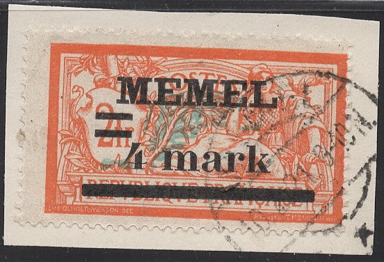 #31a Memel - Stamps of France, Surcharge (Used) – Eastern Europe ...
