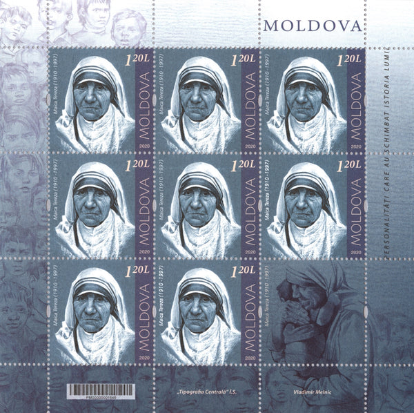 Moldova - 2020 Personalities That Changed The World, 4 M/S (MNH ...